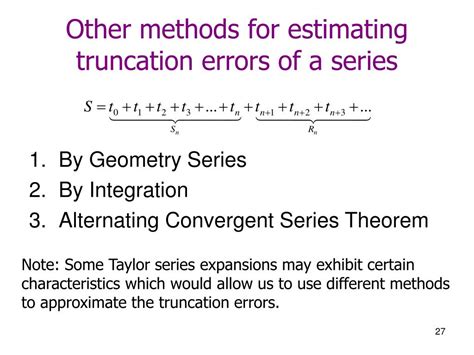 Ppt Part 3 Truncation Errors Powerpoint Presentation Free Download Id552165