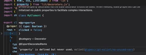 Typescript Why Doesnt Ts Know I Am Using Property From Lit Stack