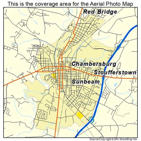 Aerial Photography Map Of Chambersburg Pa Pennsylvania