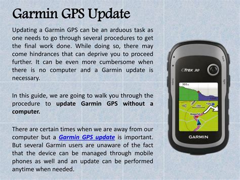 Ppt How To Update Garmin Gps Map Without Computer Garmin Map Update Powerpoint Presentation