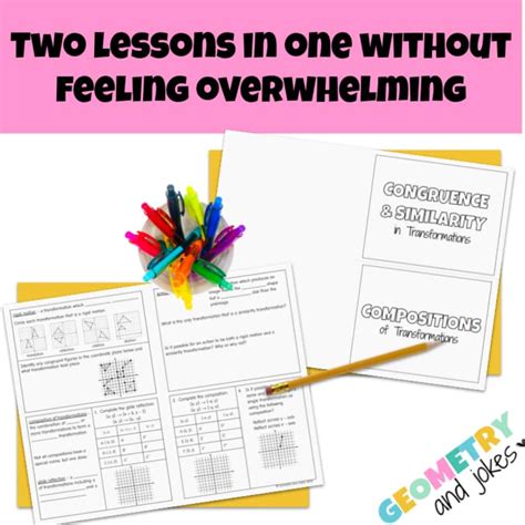 Compositions Of Transformations Congruence And Similarity Guided Notes Foldable