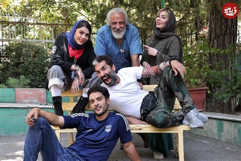 عکس امیر جعفری، آزاده، ساعد، نیوشا و هادی کاظمی در پشت صحنه فیلم پول