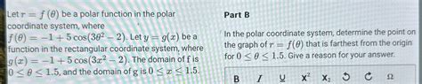 solved let r f θ ﻿be a polar function in the polar