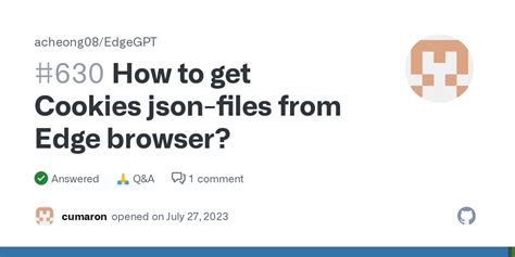 How To Get Cookies Json Files From Edge Browser · Acheong08 Edgegpt