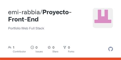 GitHub Emi Rabbia Proyecto Front End Portfolio Web Full Stack