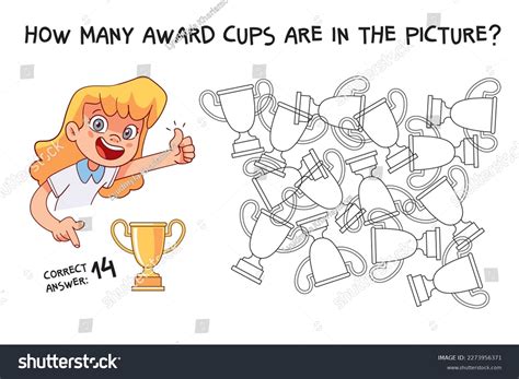 Count How Many Award Cups Hidden Stock Vector Royalty Free 2273956371