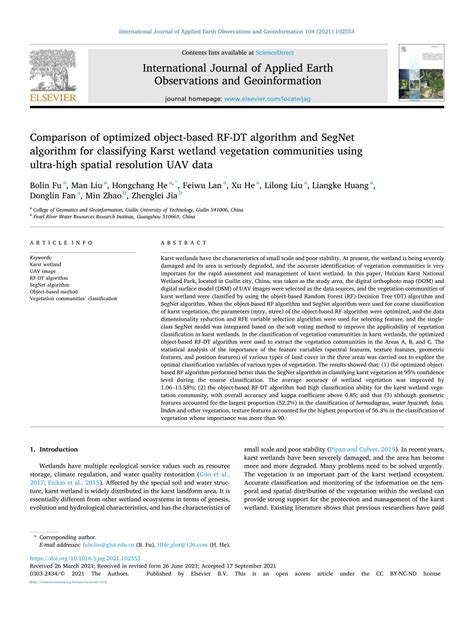 Pdf Comparison Of Optimized Object Based Rf Dt Algorithm And Segnet