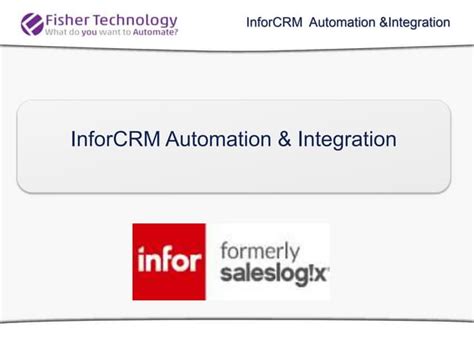 Infor Crm Formerly Saleslogix Integration Pptx