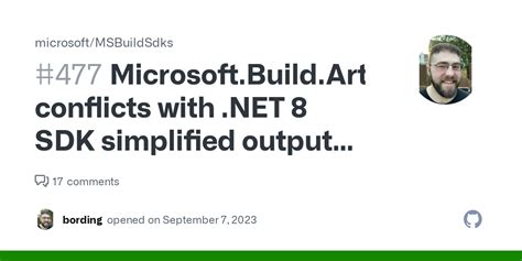 Microsoft Build Artifacts Conflicts With NET 8 SDK Simplified Output