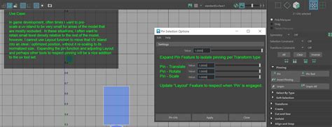 Uv Layout Option To Respect Pinned Uvs Autodesk Community