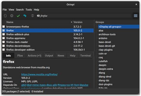 GUI Apps For Package Management In Arch Linux