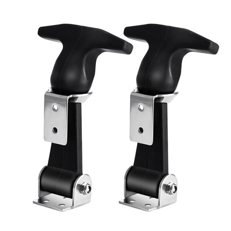 Rubber Latch Ueetek 2pcs Stainless Steel Rubber Hood Catch Flexible T Handle Hasp Rubber