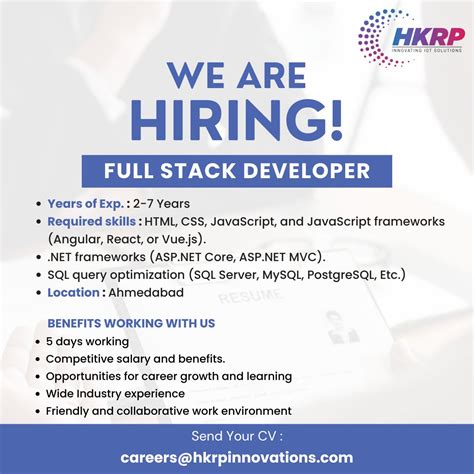 Hkrp Innovations Limited On Linkedin Hiring Fullstackdeveloper Hiring Jobopportunity