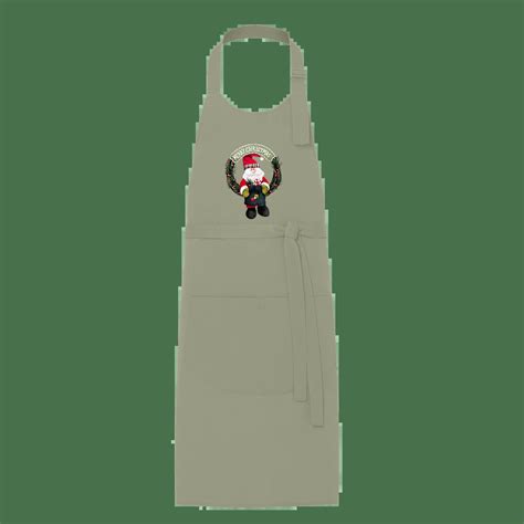 Фартух оливкового кольору з принтом Різдвяний вінок 0018de Customprint Market