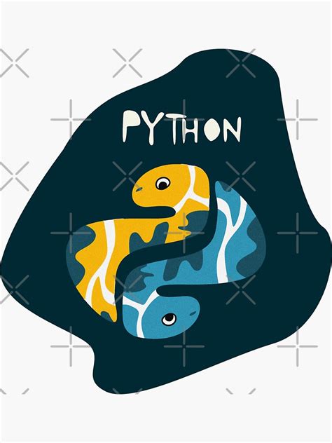 Python Programming Language T Shirt Design Sticker For Sale By