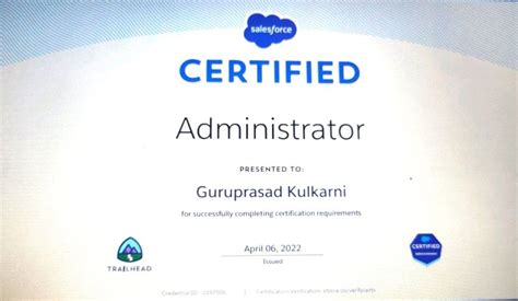 Salesforce Salesadministrator Guruprasad Kulkarni