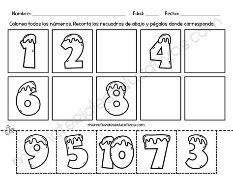 Mis Materiales Educativos Tarjetas De Números Del 1 Al 10 Para Imprimir Completar Secuencia