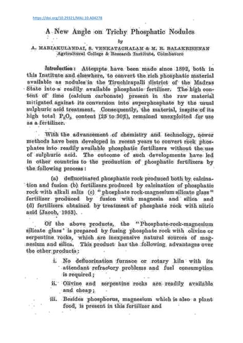 Pdf A New Angle On Trichy Phosphatic Nodules