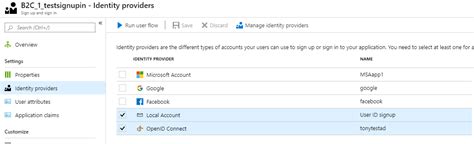 Azure Ad B2c No Option To Login By Normal Account But There Is For