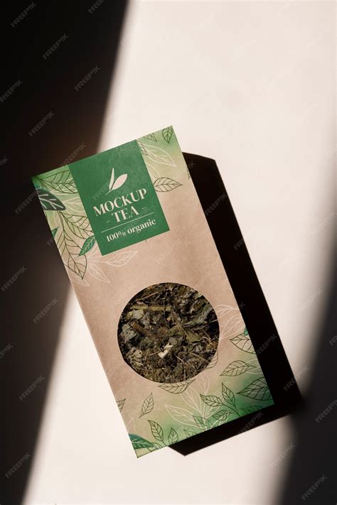 Premium Psd Tea Packaging Mockup In Paper Bag