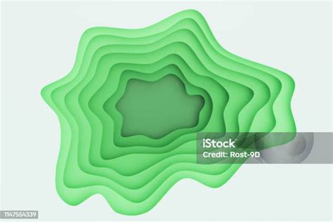 초록 녹색 종이 컷 배경 종이 컷 템플릿 디자인 레이아웃 프레젠테이션 전단지 배너 포스터 및 브로셔를 위한 3d 용지 릴리프