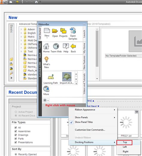 ribbon and tabs are missing autodesk community