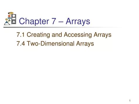 Ppt Chapter 7 Arrays Powerpoint Presentation Free Download Id438520