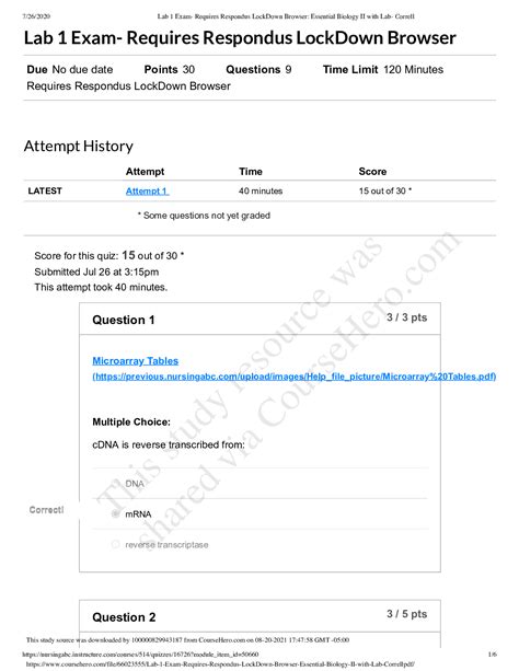 M6 Module 6 Exam Requires Respondus Lockdown Browser Webcam Scholarfriends
