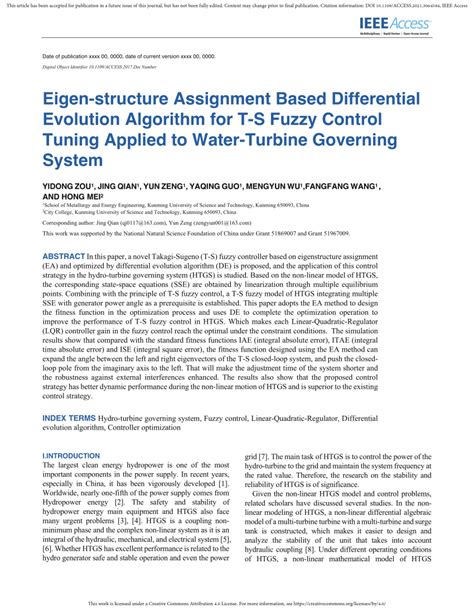 Pdf Eigen Structure Assignment Based Differential Evolution Algorithm