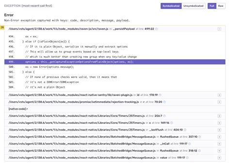 Error Captureexceptionraven Jssrcraven · Issue 418 · Getsentrysentry React Native · Github