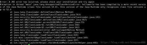 error a jni error has occurred please check your installation and try