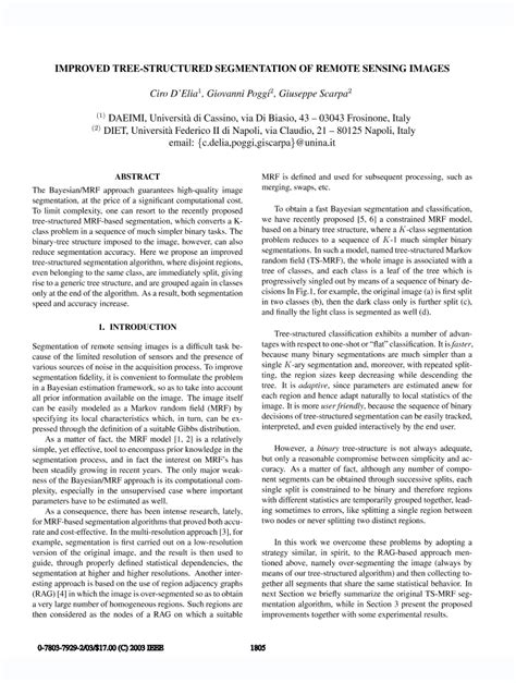Improved Tree Structured Segmentation Of Remote Sensing Images Ieee