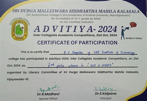 Yukta Anu Deepika Bondada On Linkedin Hi Everyone I Am So Happy To Share That I Achieved 2nd