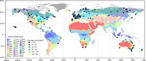 Chosen Catchments N ¼ 190 Wgs 84 Pseudo Mercator Projection With