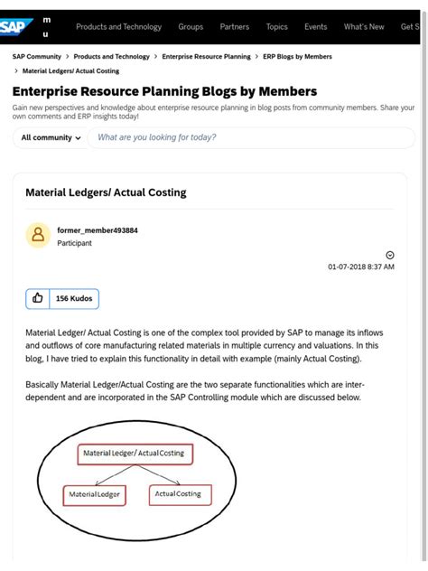 Material Ledgers Actual Costing Sap Community Pdf Valuation