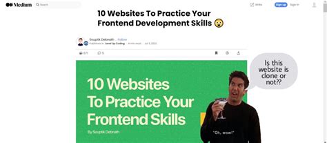 Video How To Clone Medium Website Using Html And Css Vishal K Posted On The Topic Linkedin