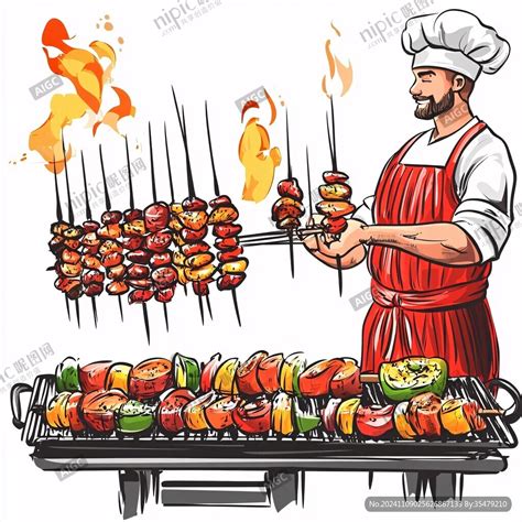 Ai创作图餐饮业卡通烧烤图 烤串烧烤插画 手绘烧烤人物 烧烤店海报烧烤插画 烤串卡通插画 手绘烧烤烤串 手绘肉串手绘烧烤 烧烤撸串插画 烧烤排档插画 手绘烧烤美食插画 手绘烧烤串 烧烤店插画