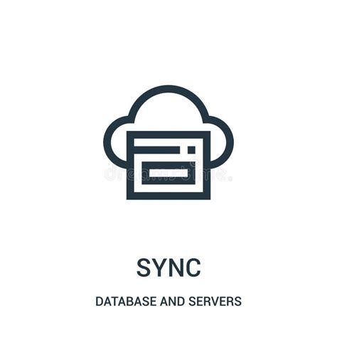 Sync Icon Vector From Database And Servers Collection Thin Line Sync Outline Icon Vector