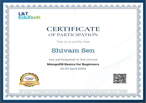 Shivam Sen On Linkedin Certification Mongodb Nosql Database Learningjourney L