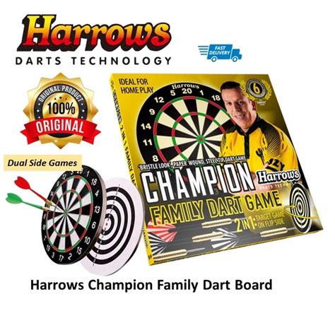 Harrows Champion 2 In 1 Family Dart Board Set Shopee Malaysia