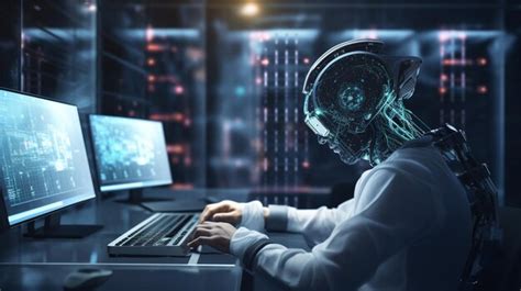 data analyst using technology ai for working tool premium ai