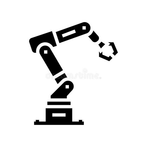 Industrial Robot Arm Industry 5 Glyph Icon Vector Illustration Stock Illustration Illustration