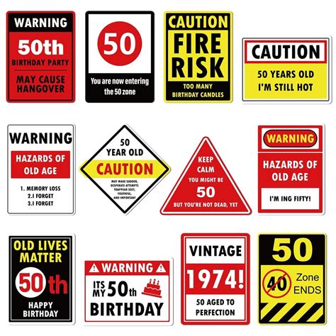Sign For Your 50th Birthday Funny 50th Birthday Card For Men And Women