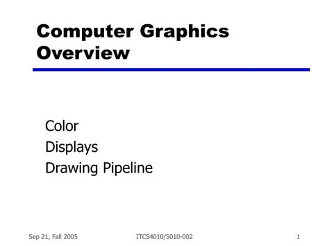 Ppt Computer Graphics Overview Powerpoint Presentation Free Download