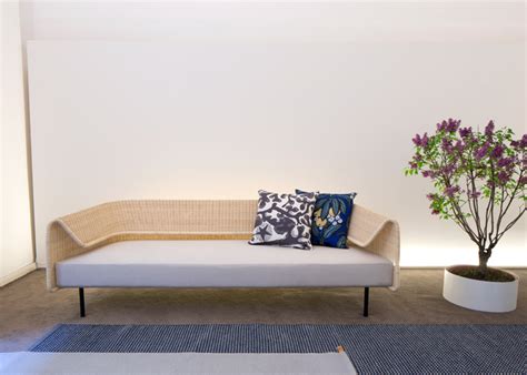 Rattan Backrest Curves Around Hiroomi Taharas Wrap Sofa