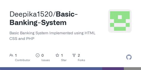 Github Deepika1520basic Banking System Basic Banking System Implemented Using Html Css And Php