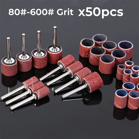 50 шт 80 600 зернистость шлифовальная наждачная бумага круг шлифовальные ленты для ногтей