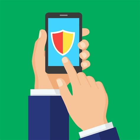 Premium Vector User Touch Screen Privacy Concept