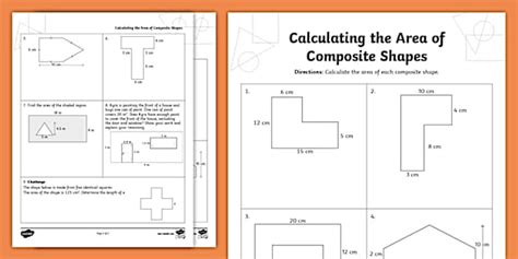 Sixth Grade Calculating The Area Of Composite Shapes
