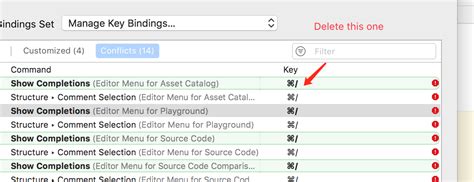 Xcode Xcode Beta Comment Shortcut Disabled Stack Overflow